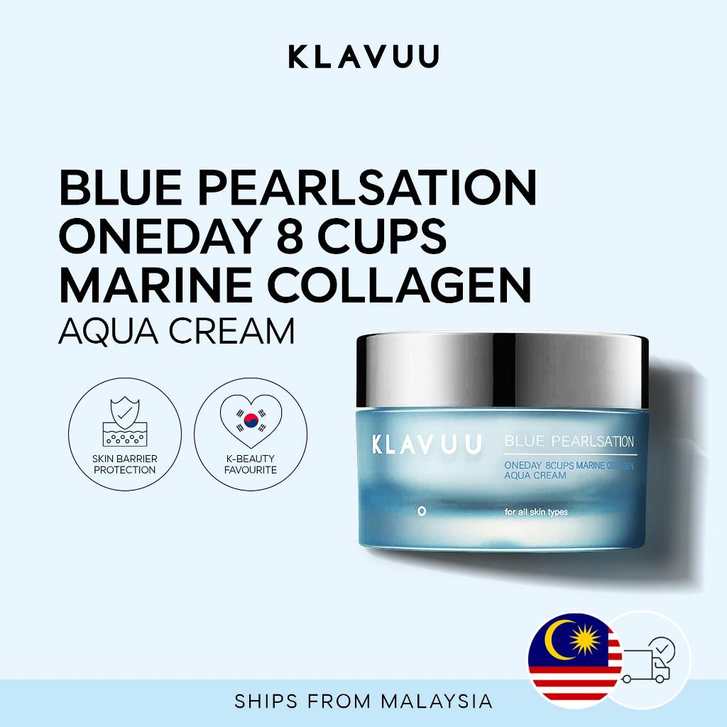 Klavuu Blue Pearlsation One Day 8 Cups Marine Collagen Aqua Cream 50ml ...
