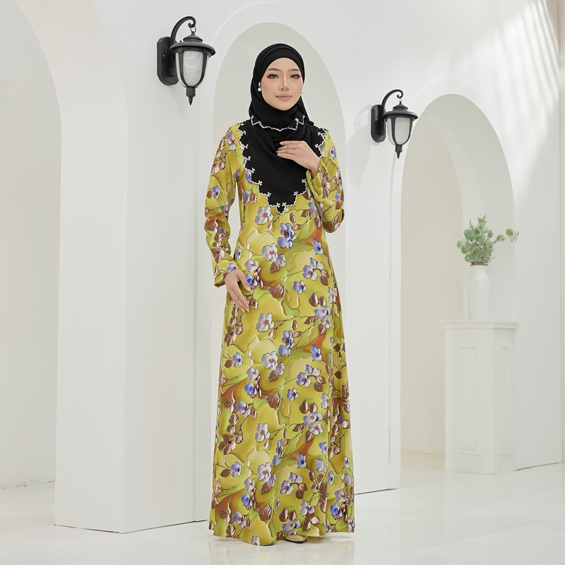 NEW COLLECTION Jubah Moden Muslimah Mango Silk 8D Jubah Ironless Jubah ...