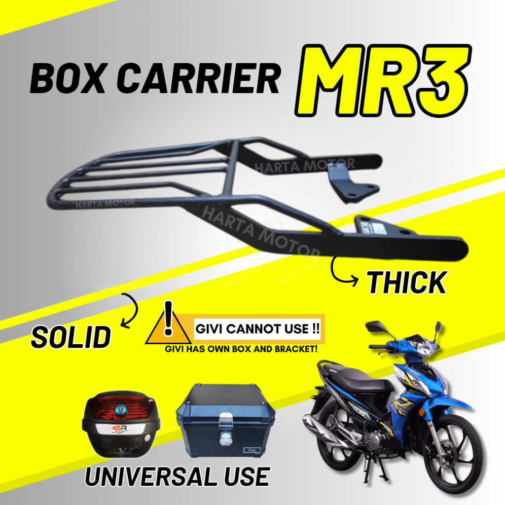 MODENAS KRISS110 NEW MR3 EURO 3 BOX CARRIER BRACKET PVC KOTAK BESI ...