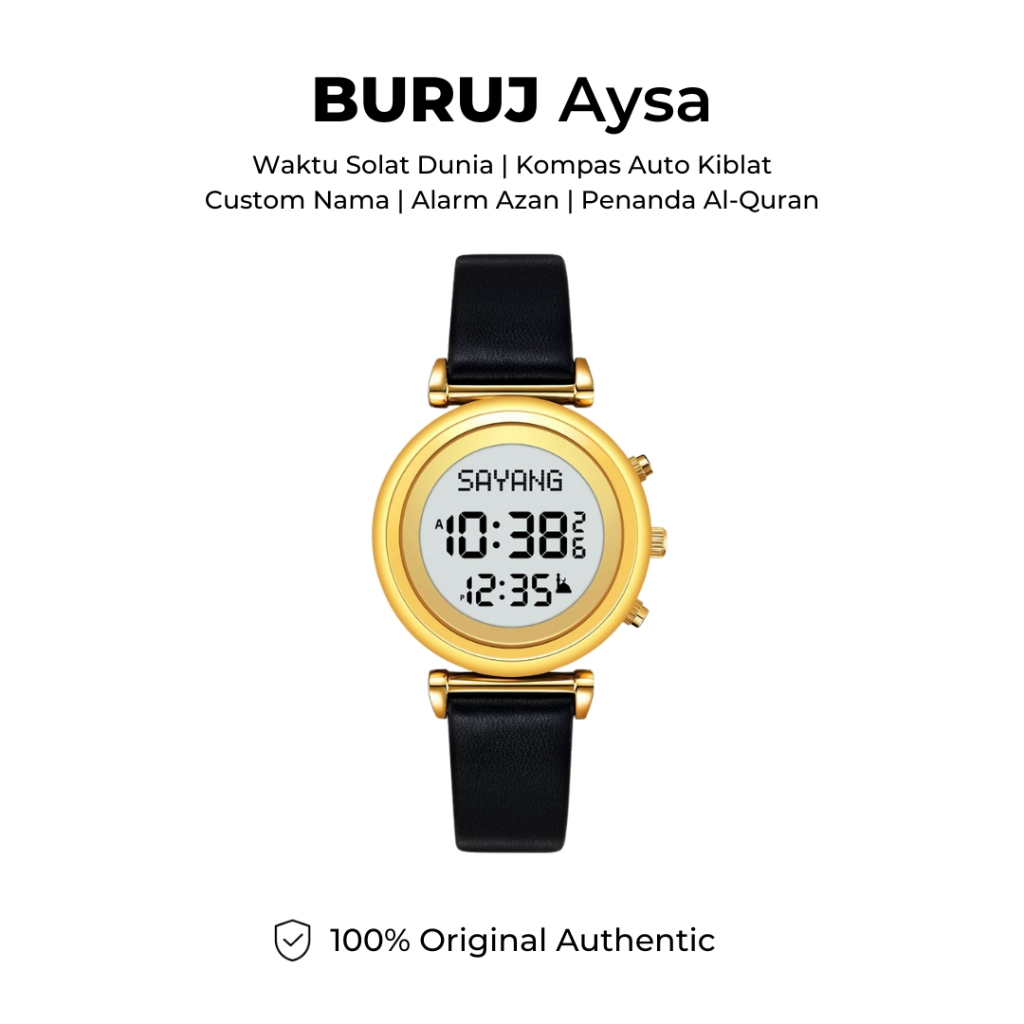 [ORIGINAL] BURUJ Aysa Jam Tangan Azan Jam Azan Digital Jam Waktu Solat ...