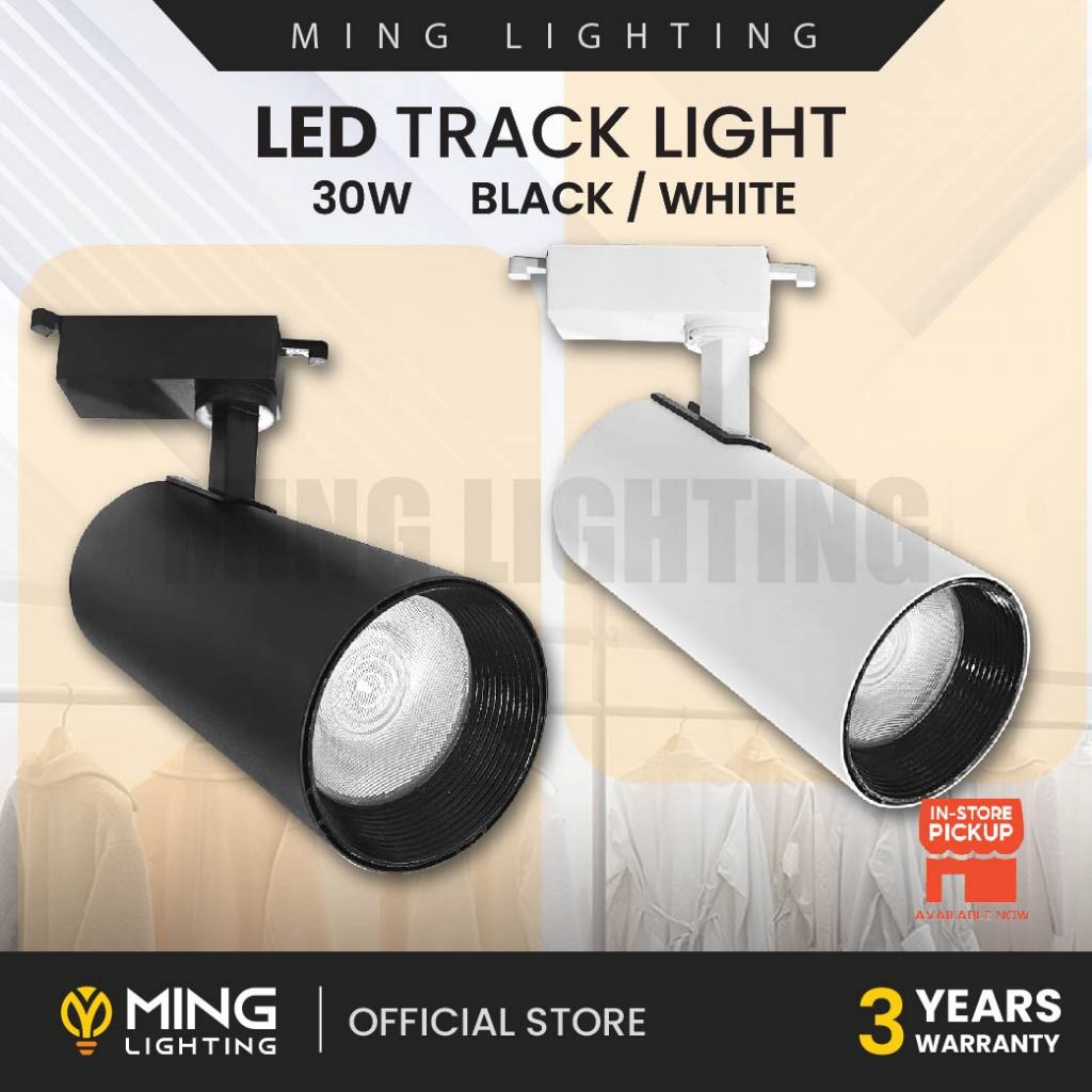 LED Track Light 30W COB Spotlight Ceiling Lighting Spot Tracklight Rail ...