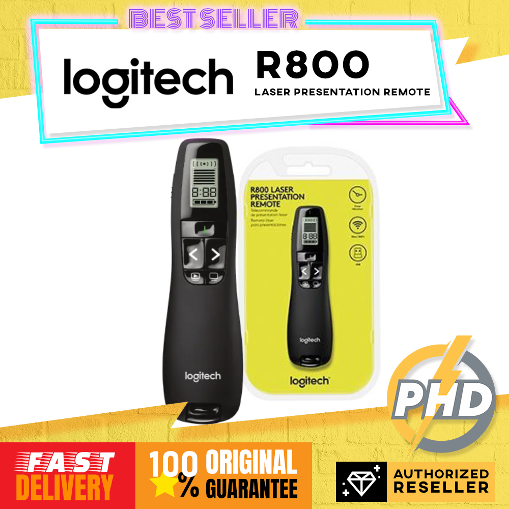 Logitech Professional Presenter R800 Wireless Presentation Clicker Remote With Green Laser