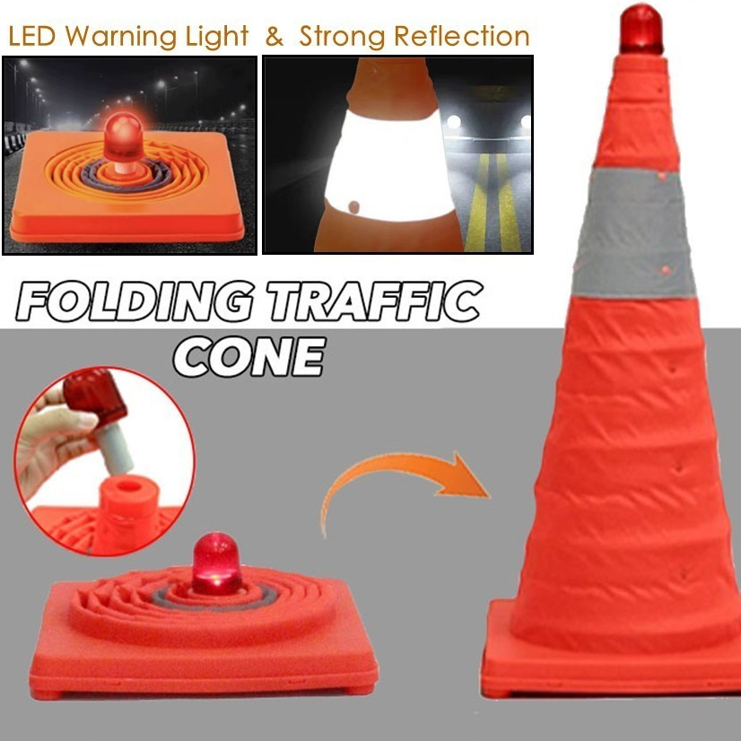 45cm Flexible Safety Traffic Cone / Kerucut Lipat Lalu Lintas / Pembatas Jalan 交通锥 路锥 | Shopee ...