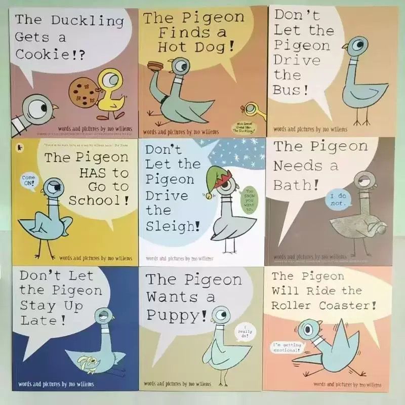 （9 Books）Mo Willems Don't let the Pigeon Drive the Bus books set ...
