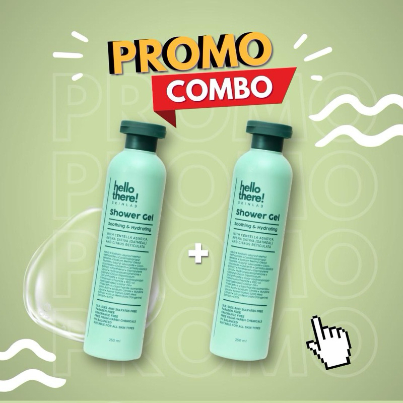 [2SG] 2pcs HELLOTHERE Shower Gel (Eczema/Kulit Gatal/Sensitif/Psoriasis ...