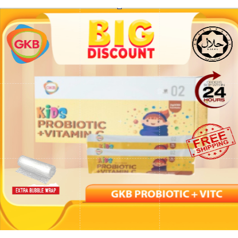 GKB Kids Probiotic+Vitamin C For Your Child's Immunity (30's) | Shopee ...