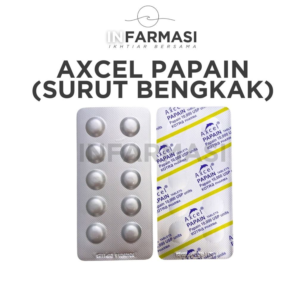 Axcel Papain 10’s (Strip) – Kurangkan Bengkak & Keradangan dengan Enzim Semula Jadi | Shopee ...