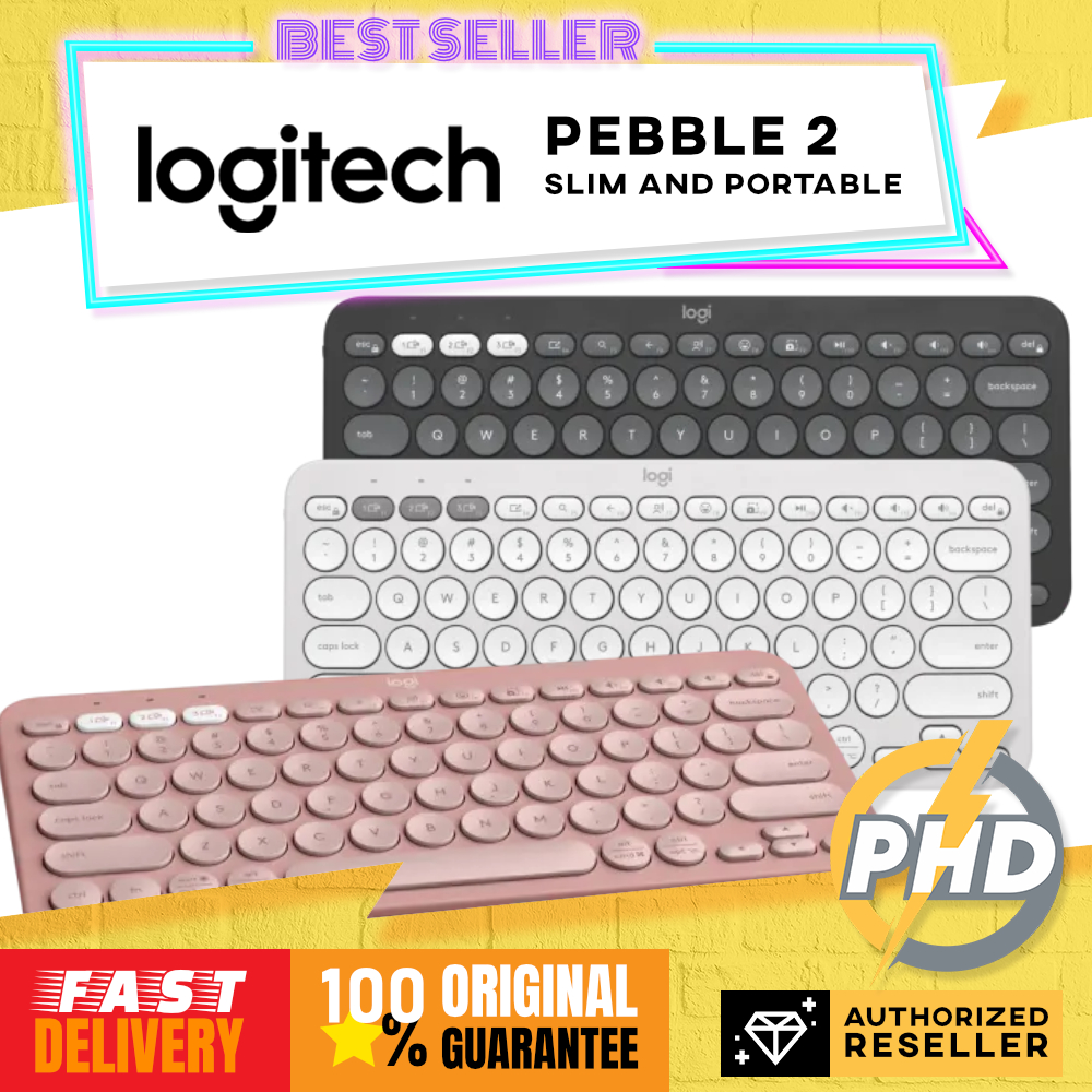 Logitech Pebble Keys 2 K380s, Multi-Device Bluetooth Wireless Keyboard ...
