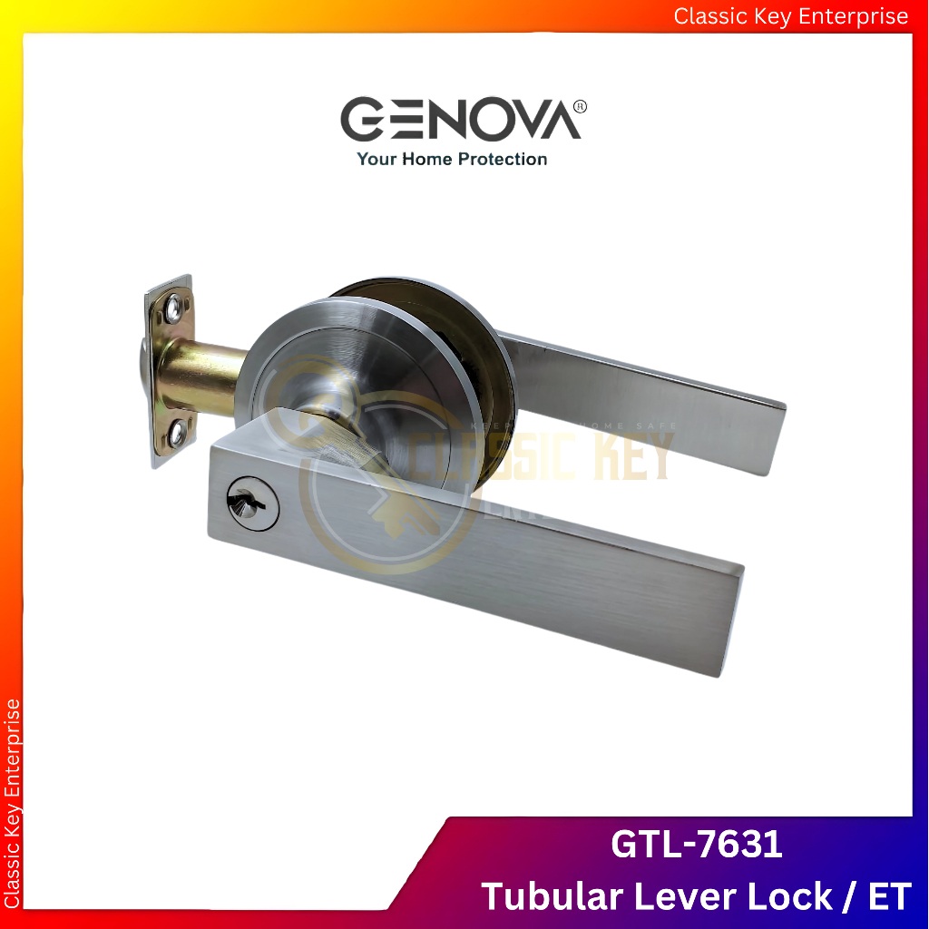 GENOVA Tubular Lock Lever Entrance GTL-7631 (Silver Color) | Shopee ...