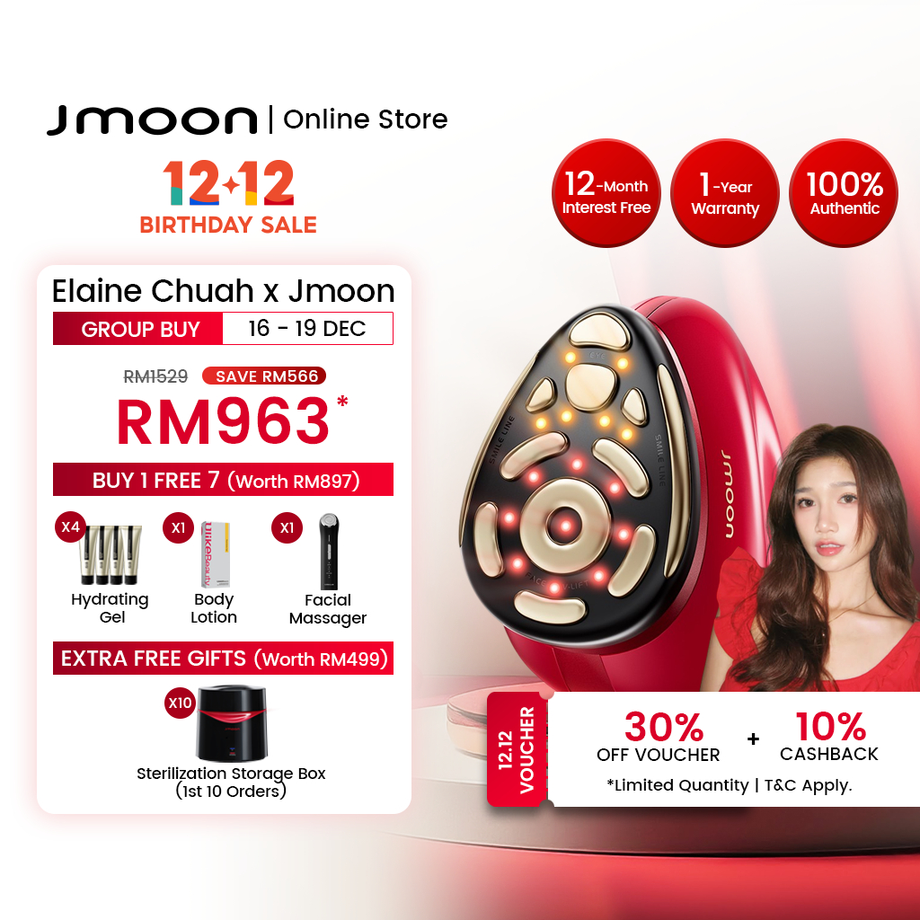 Elaine Chuah x Jmoon Collagen Cannon Max Home Use Beauty Anti-Aging RF Skin Tightening Device ...