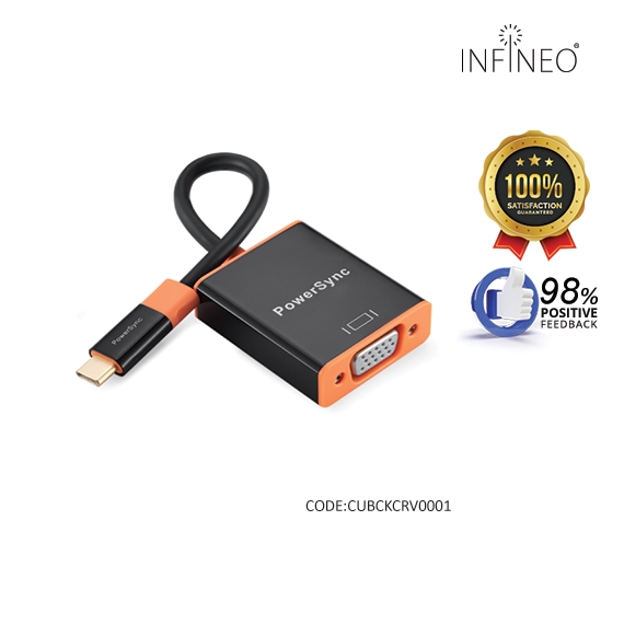 Powersync USB 3.1 Type C to VGA Adapter Cable 0.15 Meter | Shopee Malaysia