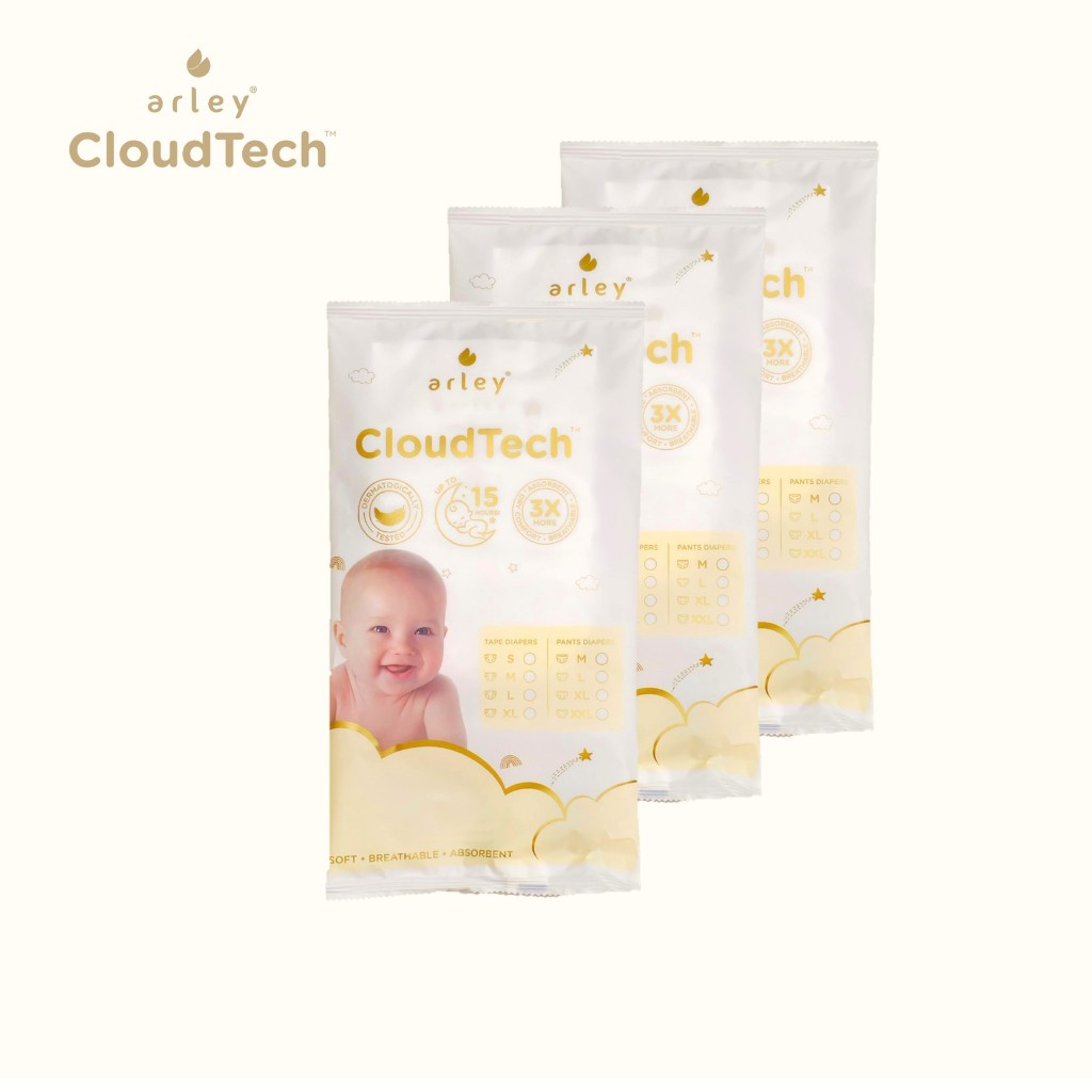 Arley CloudTech Diapers SAMPLE Japan & German Tech, Chlorine-Free ...