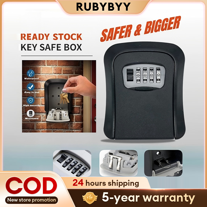 4-Digit Password Key Lock Box,password box,Wall-Mounted Large Capacity ...