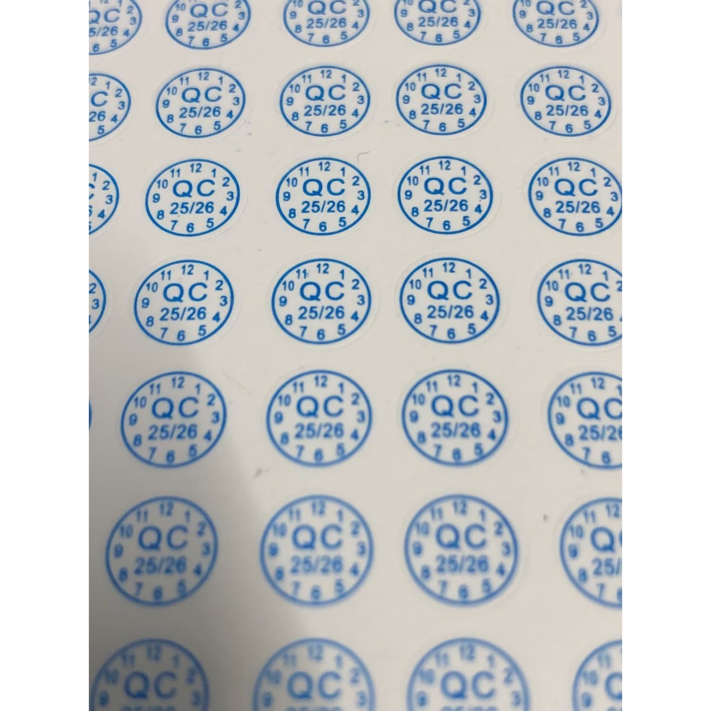 QC Warranty pelekat sticker 6mm Eggshell breakable fragile seal label ...