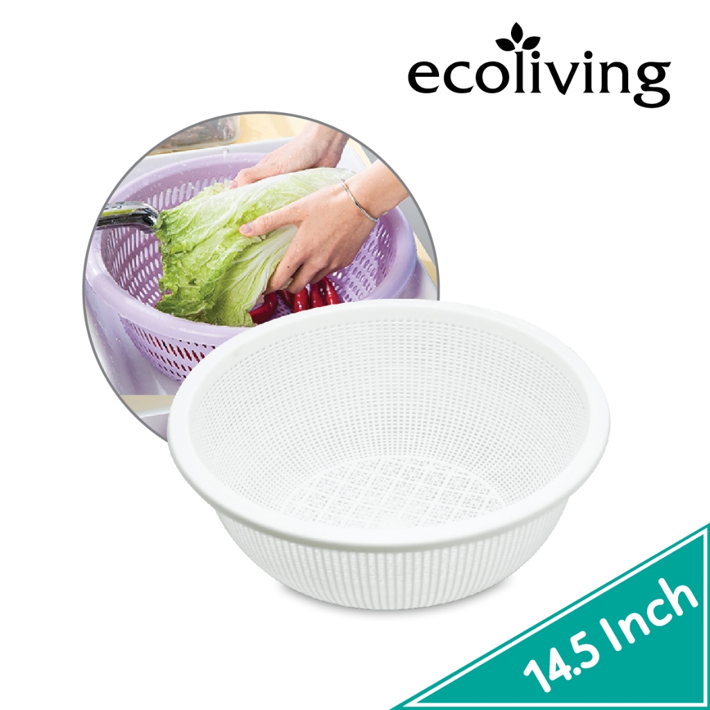 ECO LIVING 14.5 INCH Round Basin Colander Set, Basket, Colander, Bakul ...
