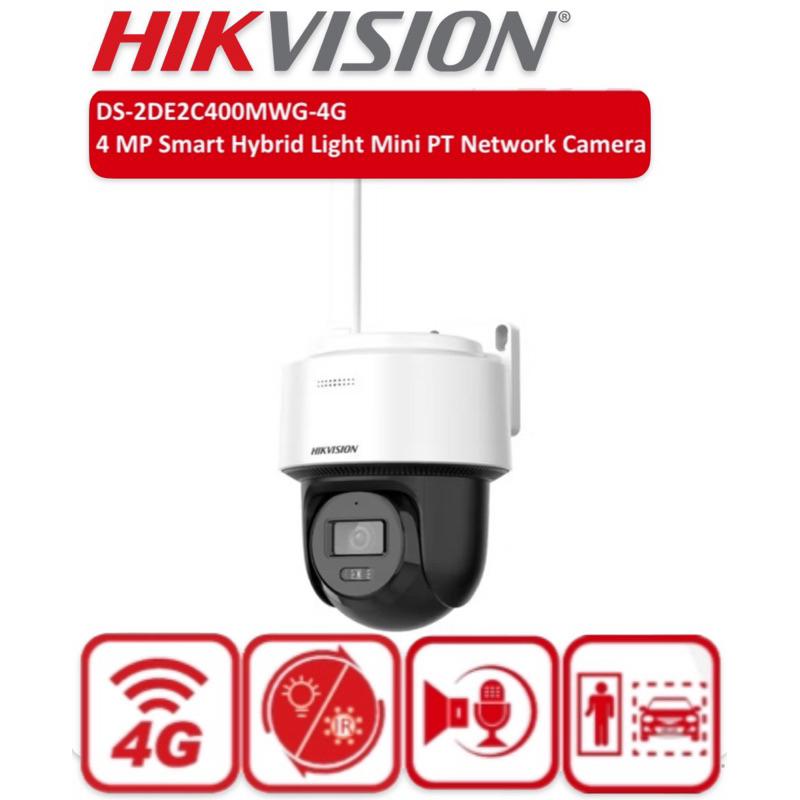 HIKVISION CCTV DS-2DE2C400MWG-4G 4MP Smart Hybrid Light Mini PT Network Camera | Shopee Malaysia