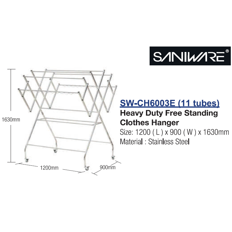Saniware SW-CH6003E (11 tubes) Stainless Steel Outdoor Fold-able ...