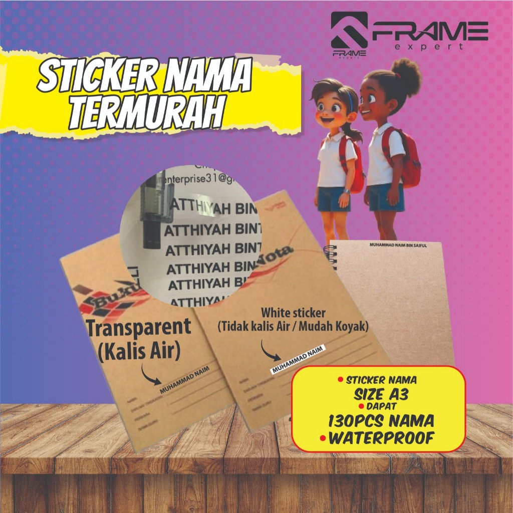 POSTAGE HARI INI | STICKER NAMA SEKOLAH | STICKER BUKU | STICKER BOTOL ...