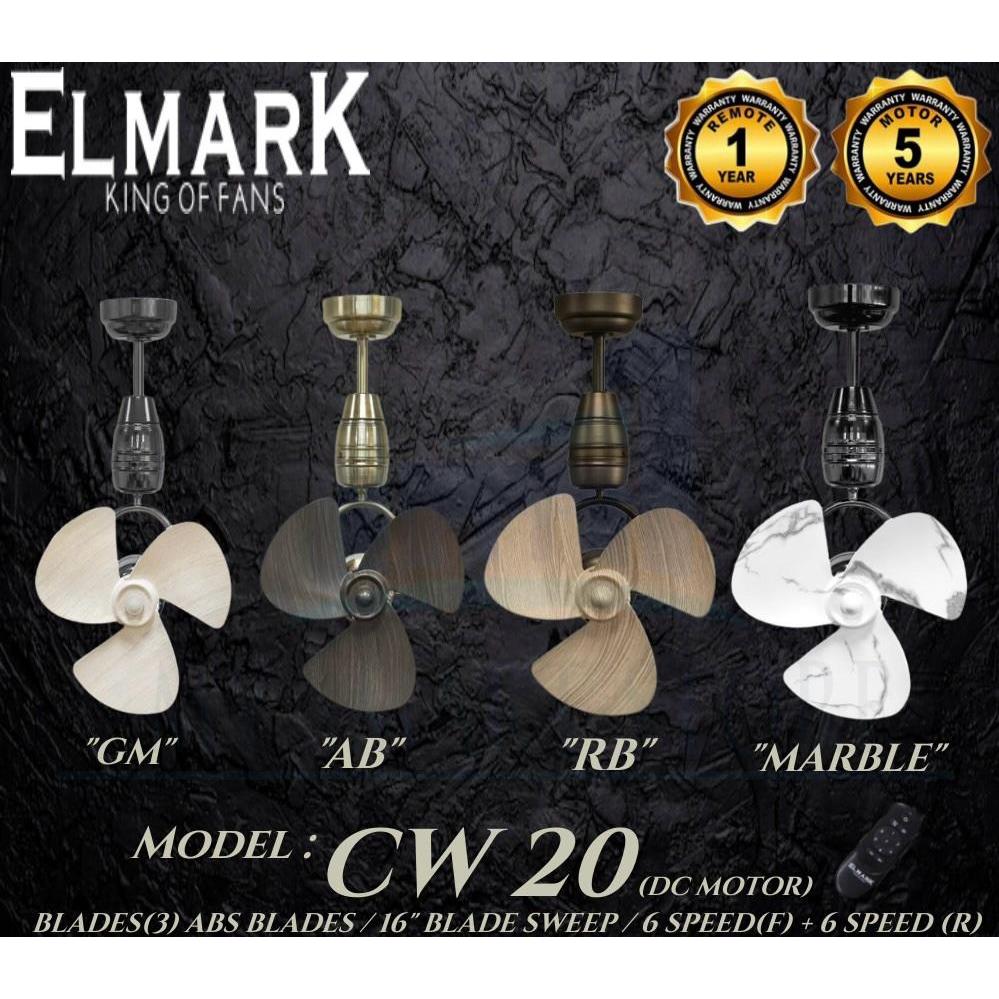 ELMARK CEILING FAN/SILING FAN CW20 CROSSBABY 16'' DC MOTOR REMOTE ...