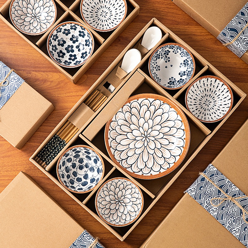 Premium Ceramic Dinnerware Gift Set With Box Pinggan Mangkuk Set Set ...