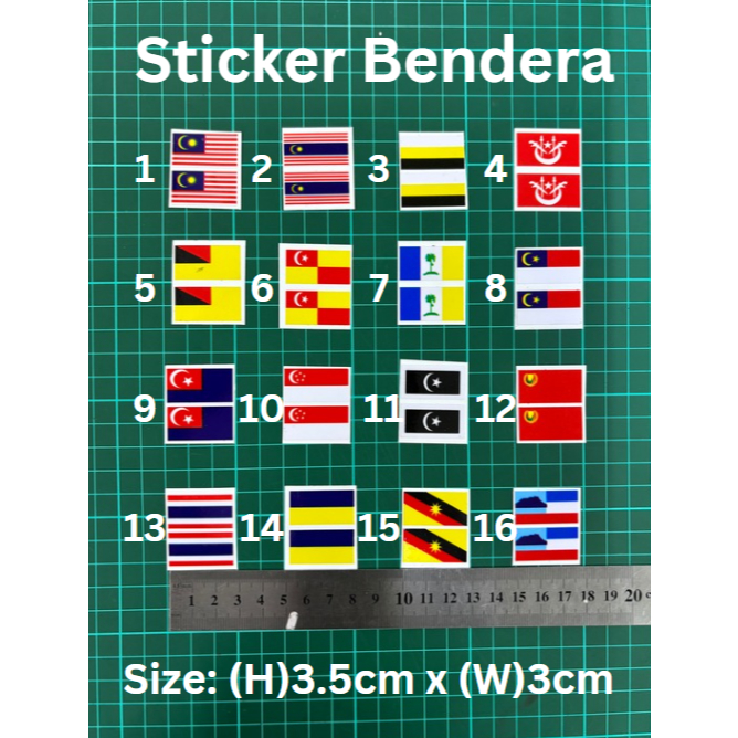 PRINTING STICKER BENDERA NEGERI / NEGARA (SET) | Shopee Malaysia
