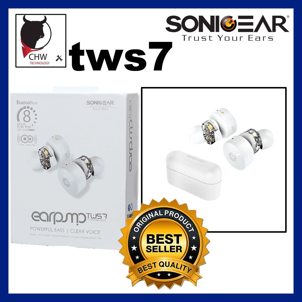 SONICGEAR EARPUMP TWS7 TWS 7 HYPERBASS WHITE | Shopee Malaysia