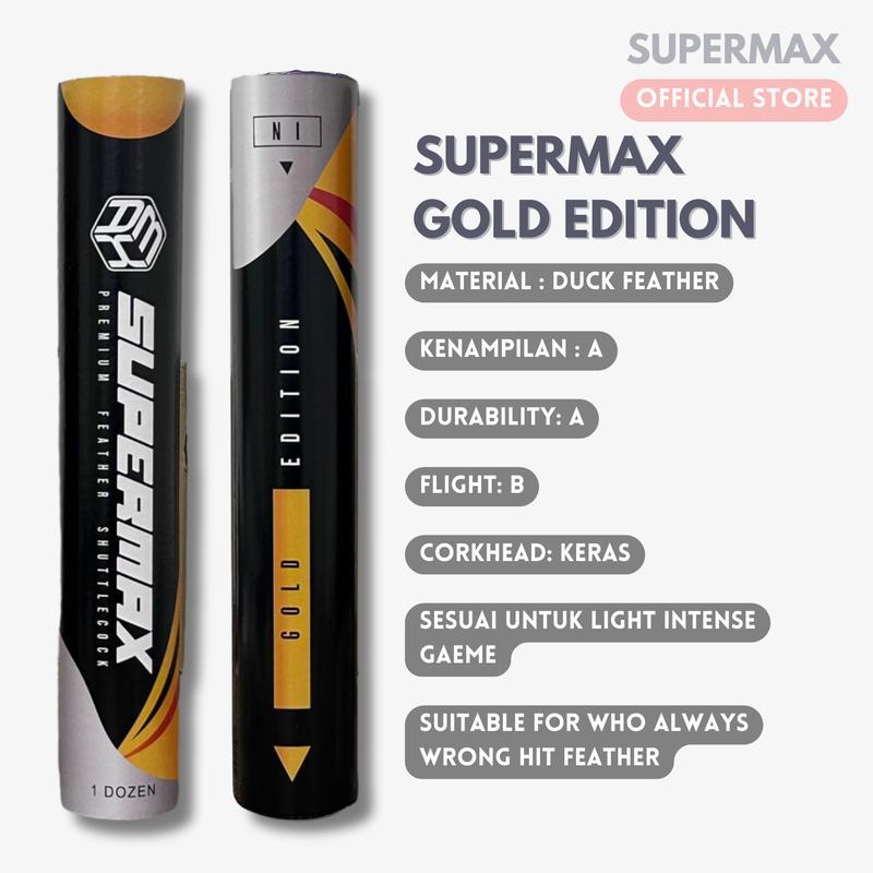 Supermax Gold Edition Badminton Shuttlecock [Beginner to Intermediate ...