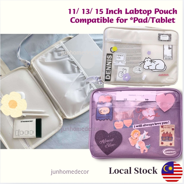 ️Cute Beg Laptop Bag Tablet Pouch Tab 11 13 15 inch Ita transparent Y2k ...
