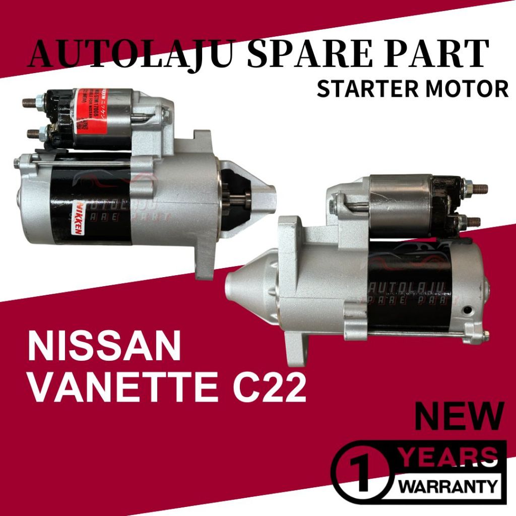 NISSAN VANETTE C20 / C22 STARTER 8T NEW / RECON NORMAL SPEED HIGH ...