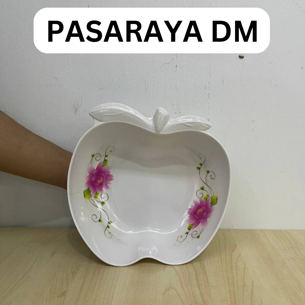 Pinggan Plastik Bentuk Epal Corak Bunga (PINGGAN PLASTIK BENTUK EPAL ...