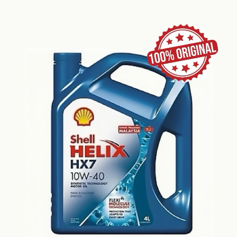 Shell Helix HX7 API SN+ 10W40 Semi Engine Oil (4L)-7000KM Proton ...