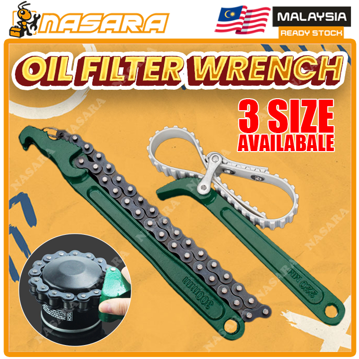 Nasara 9 / 12 / 16 Inch Oil Filter Chain Wrench Accessories Oil Filter ...
