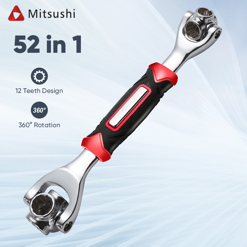 Mitsushi Socket Wrench 52 in 1 Spanner Set Magnetic Hexagonal Torque ...