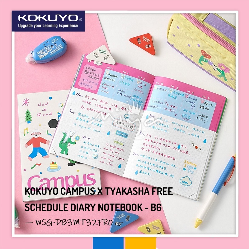 KOKUYO CAMPUS X TYAKASHA FREE SCHEDULE DIARY NOTEBOOK - B6 | Shopee Malaysia