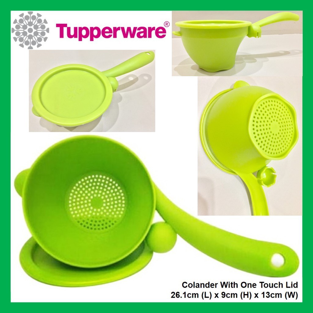 Tupperware Green Colander with One Touch Lid (1pc) | Shopee Malaysia