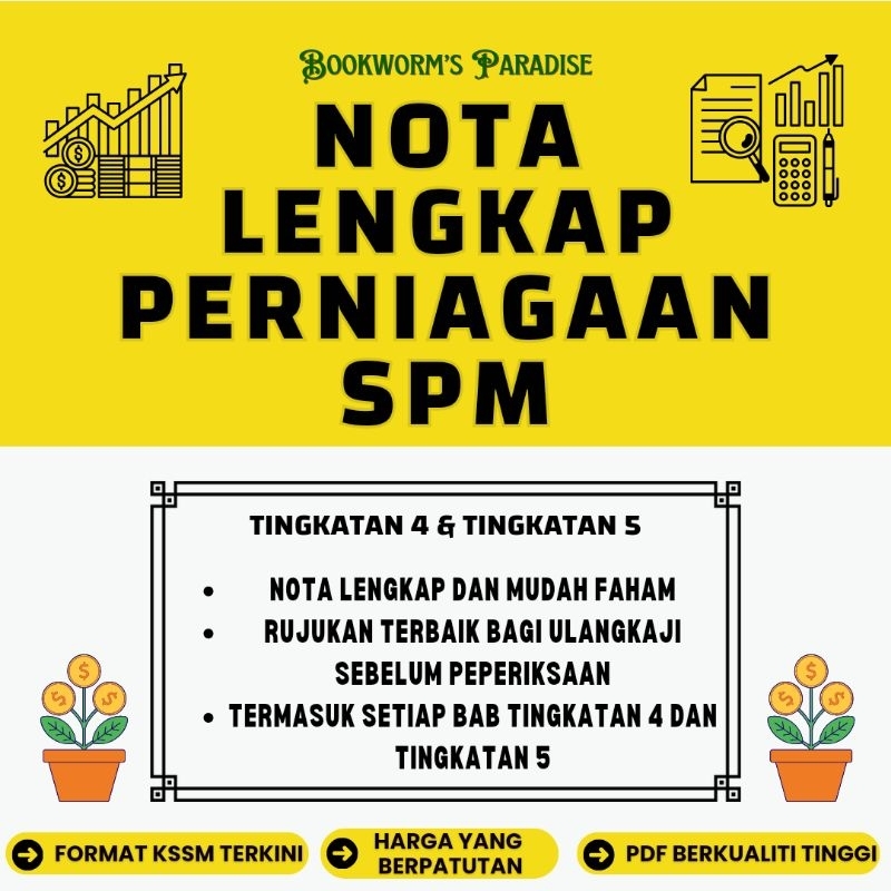 [SOFTCOPY/PDF] NOTA LENGKAP PERNIAGAAN SPM| KSSM | Tingkatan 4 & 5| Format Terkini | Shopee Malaysia