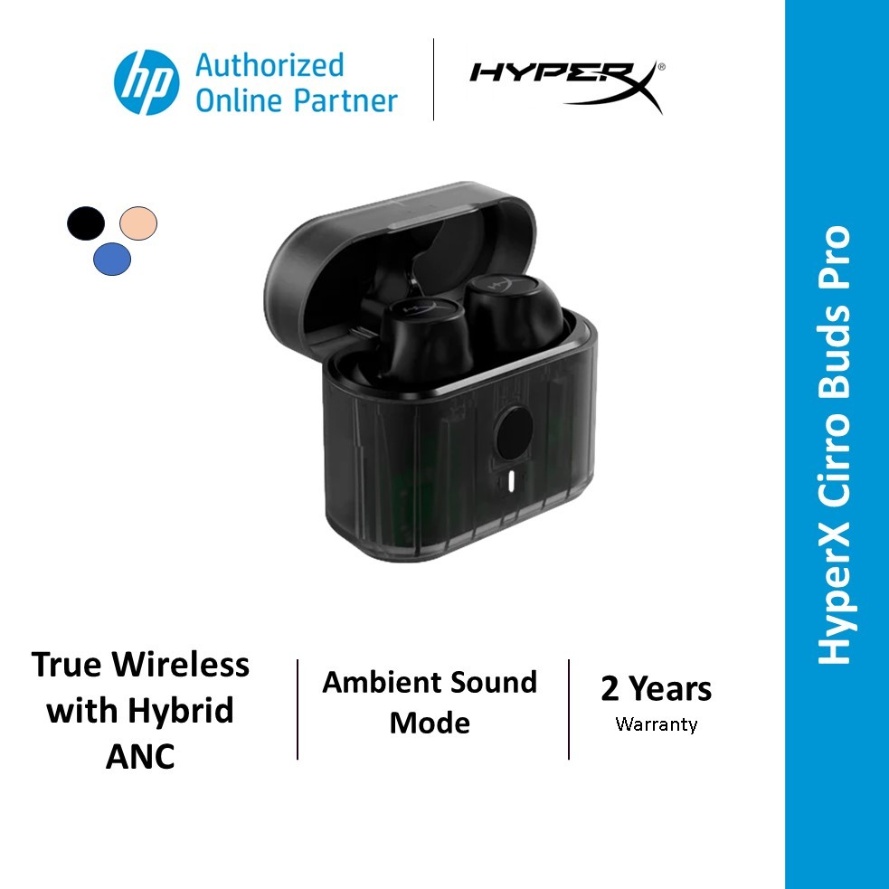 HyperX True Wireless In-ear Cirro Buds Pro (Black/Blue/Tan)/Hybrid ANC ...