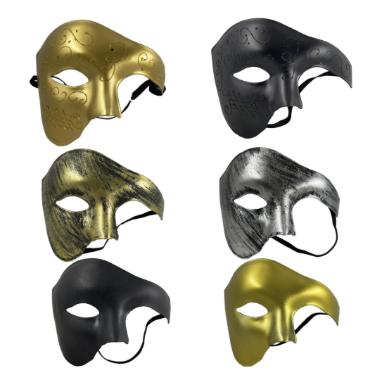MSIA Ready Stock/ Unisex Half Face Masquerade Mask Vintage Phantom Of ...