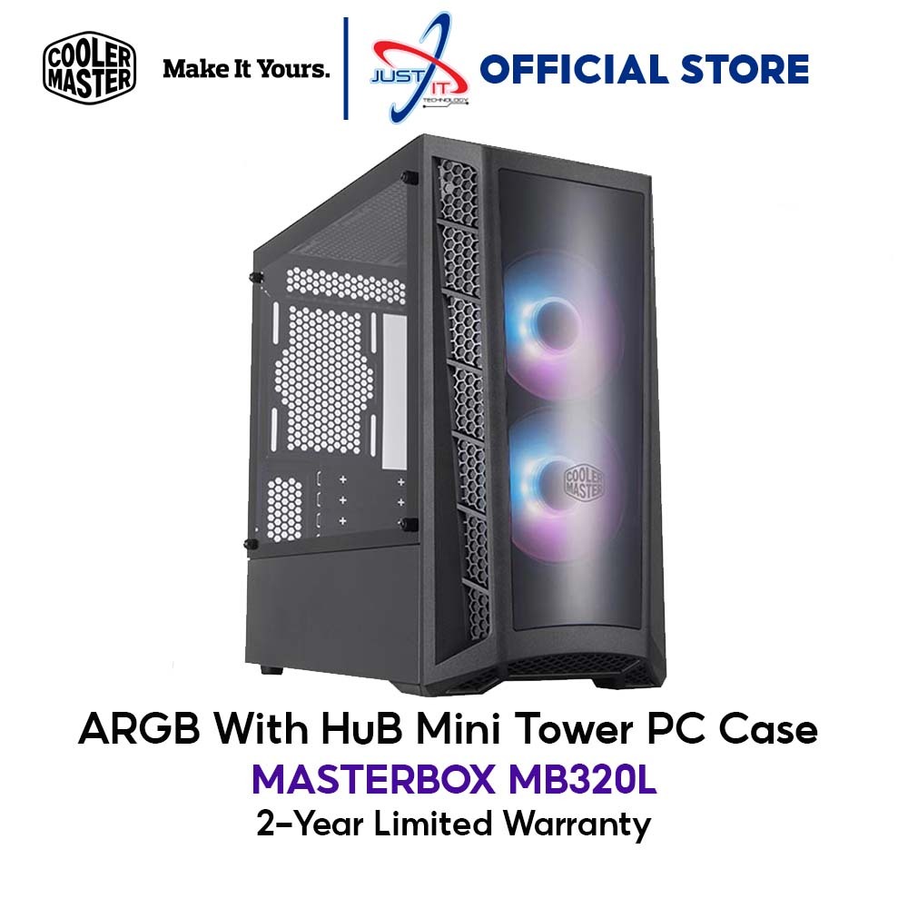 Cooler Master Masterbox MB320L ARGB With Hub Mini Tower PC Case MCB-B320L-KGNN-S02 | Shopee Malaysia