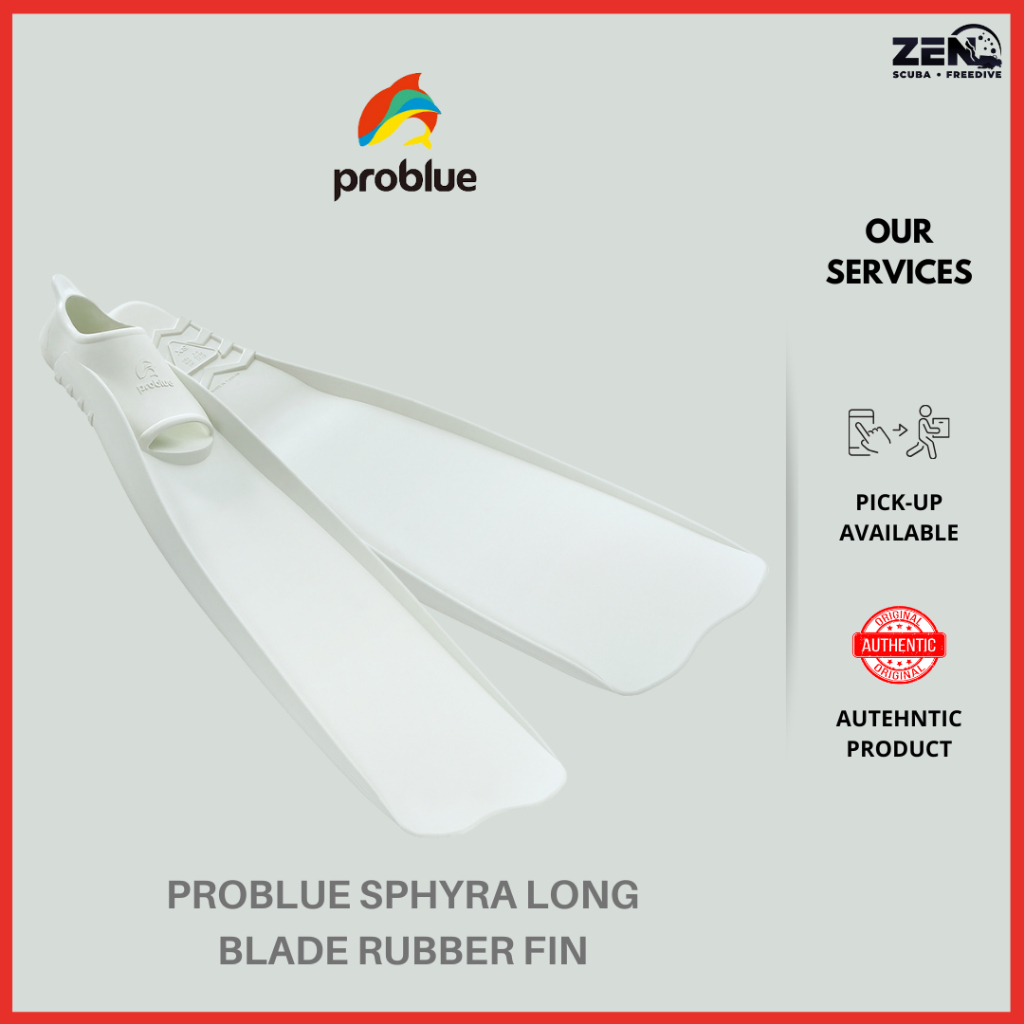 PROBLUE F-795 Sphyra Rubber Long Blade Fins for Scuba Diving | Shopee Malaysia
