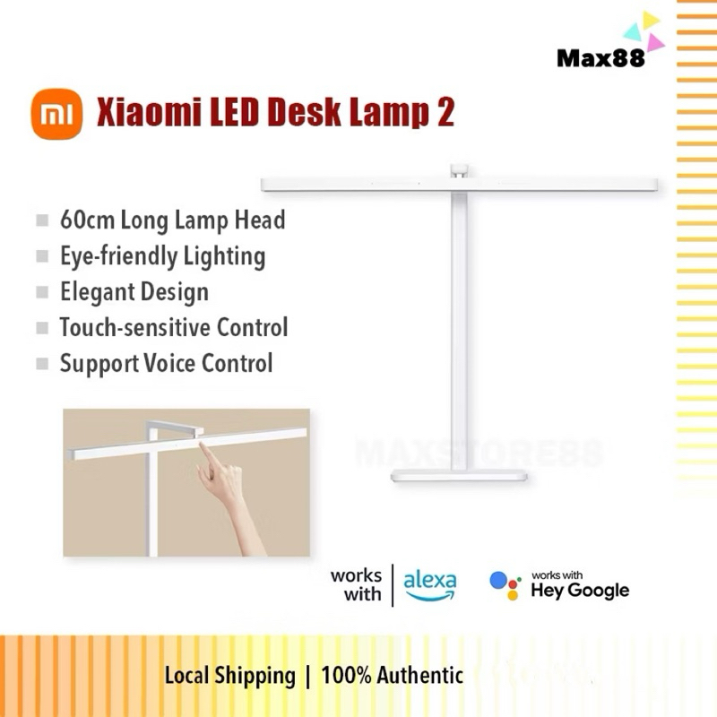 Xiaomi LED Desk Lamp 2 - Voice Control Google & Alexa | Shopee Malaysia
