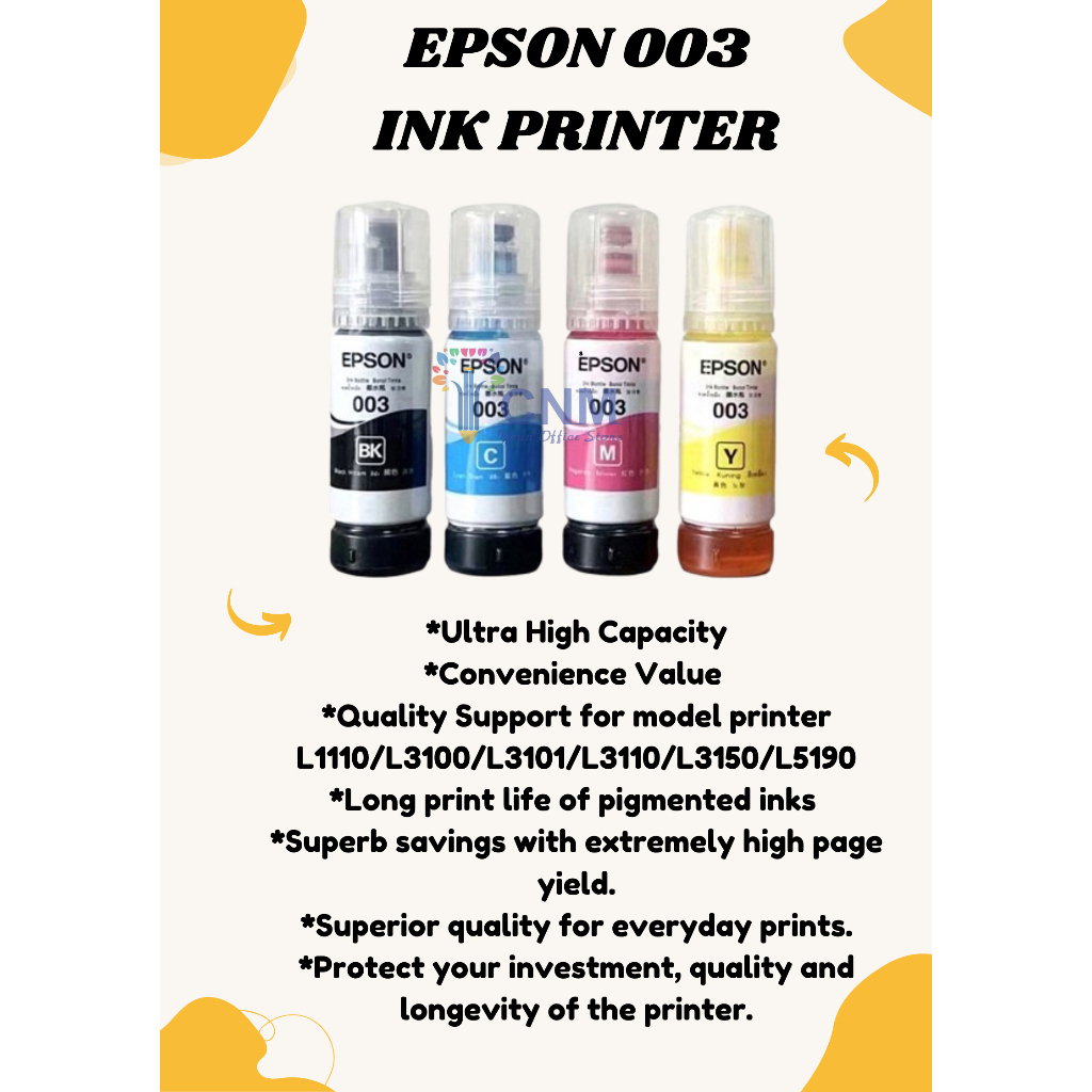 ORIGINAL ink 003 epson / epson l3110 epson 003 epson l3110 epson l3150 ...