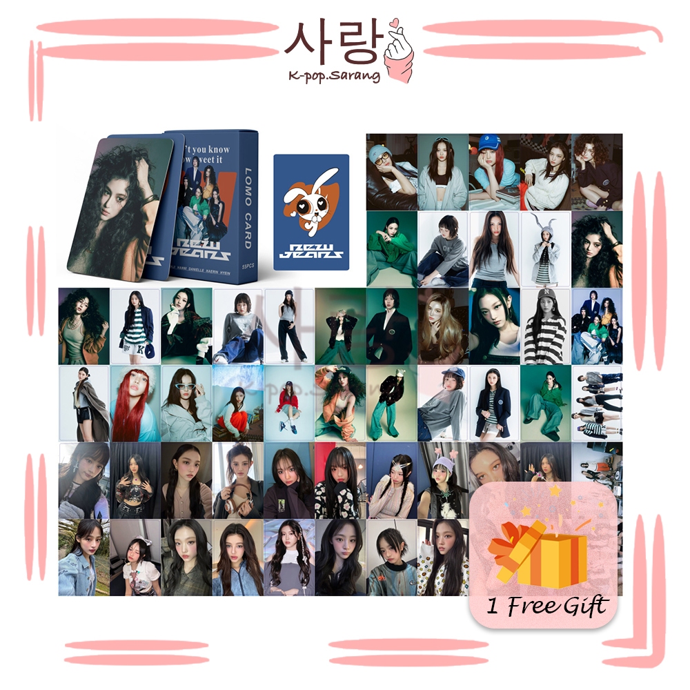 55pcs NWJNS《HOW SWEET》Blue Group LOMO Cards Set Collection Kpop Hanni ...