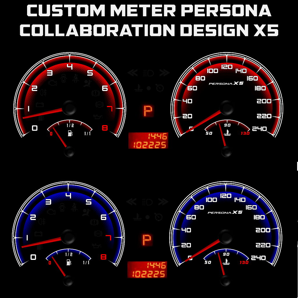 PERSONA X5 CUSTOM METER DESIGN (PAPAN METER BUKAN STICKER) | Shopee ...