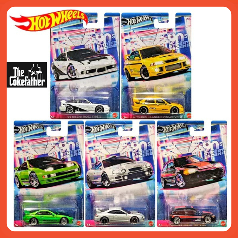 Hot Wheels Silver Series GDG44 90s Street Scene / Mitsubishi Lancer Evolution / Honda Civic EG ...