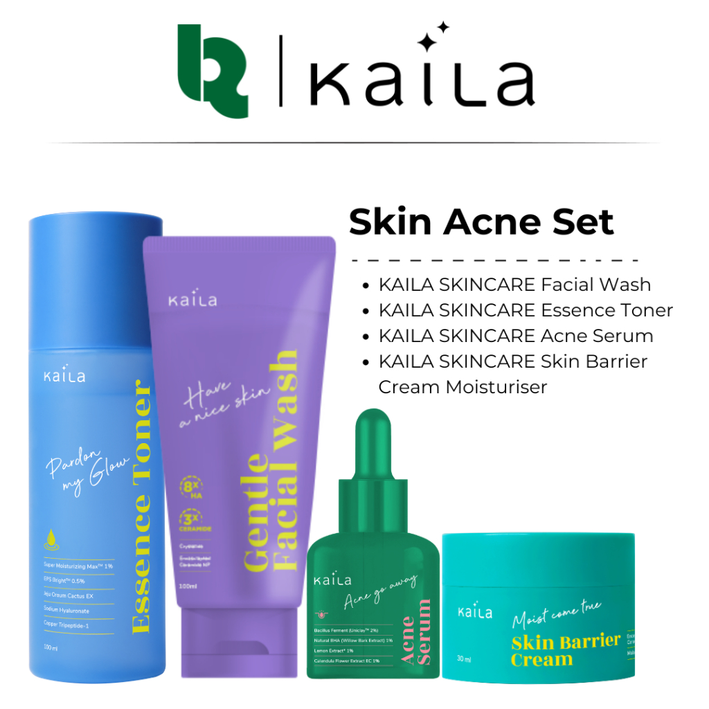 KAILA SKINCARE Acne Set: 4-Step Routine for Clear, Hydrated, and Healthy Skin | Shopee Malaysia