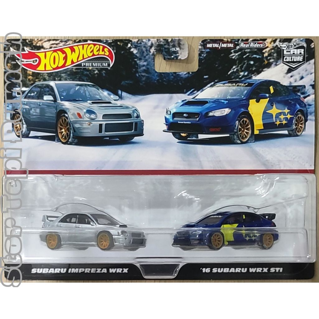 Hot Wheels Premium Car Culture 2-Pack Subaru [HW Twin Impreza WRX 2016 16 STI] | Shopee Malaysia