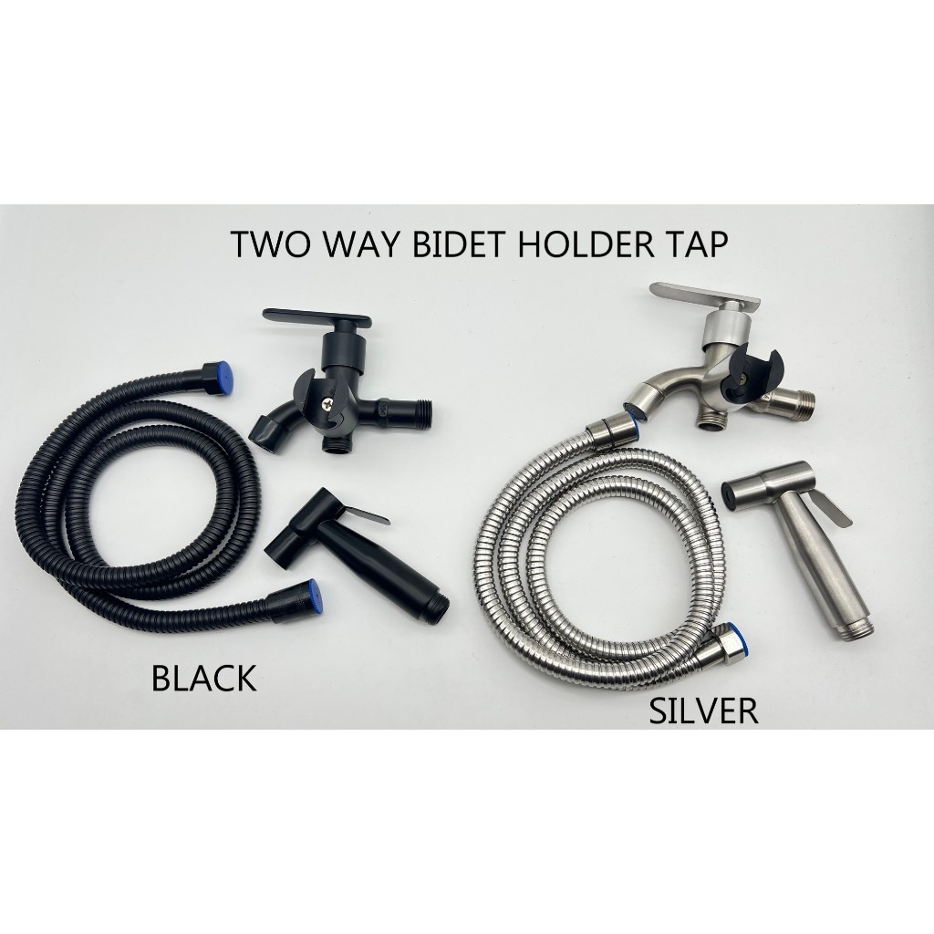 Zinc Alloy Bathroom 2 Way Bidet Set With Faucet 1.2 M Shower Hose Bidet ...