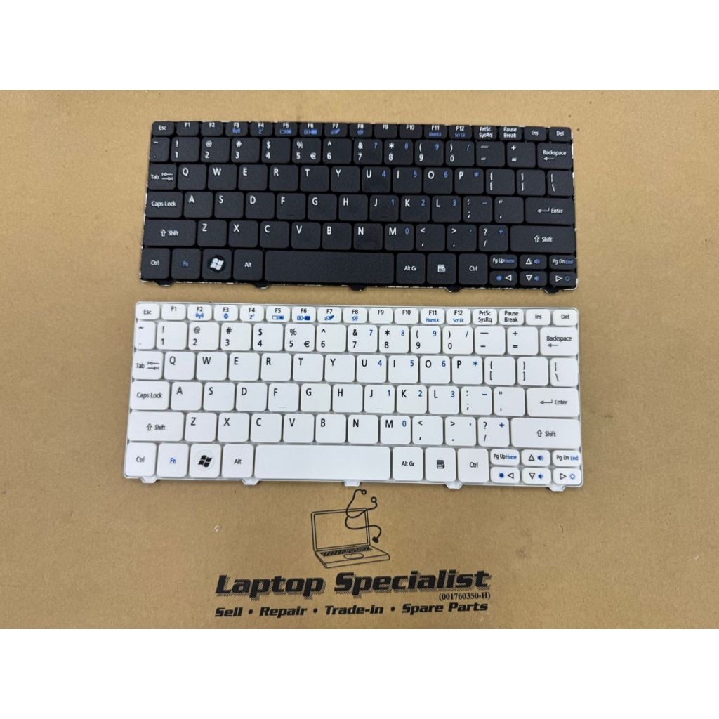 Acer Aspire One 532h Keyboard (US Version) BLACK/WHITE | Shopee Malaysia