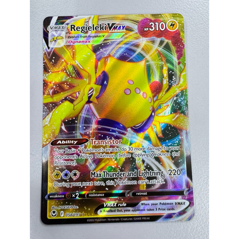 Electric Type - Pokemon Card Vmax - Regieleki Vmax 058/195 | Shopee Malaysia